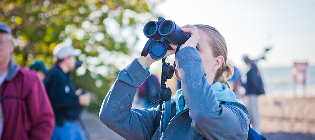 PPNP woman birding at Tip © Parks Canada_72 - ON Nature Magazine